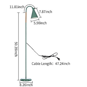 Gupuzm Gooseneck Floor Lamp Swing Arm Adjustable 360° Rotating Metal Bracket Lamp, Indoor Reading Lighting Dimming Floor Lamp Minimalist Style, Suitable for Living Room,Study, Bedroom, Office