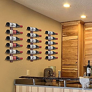 Suhnerbell Wine Rack Wall Mounted, Wall Wine Rack for 12 Wine Bottles Wood Wine Racks for Wall, Wine Holder Wall Mounted Wine Bottle Racks for Kitchen,Dining