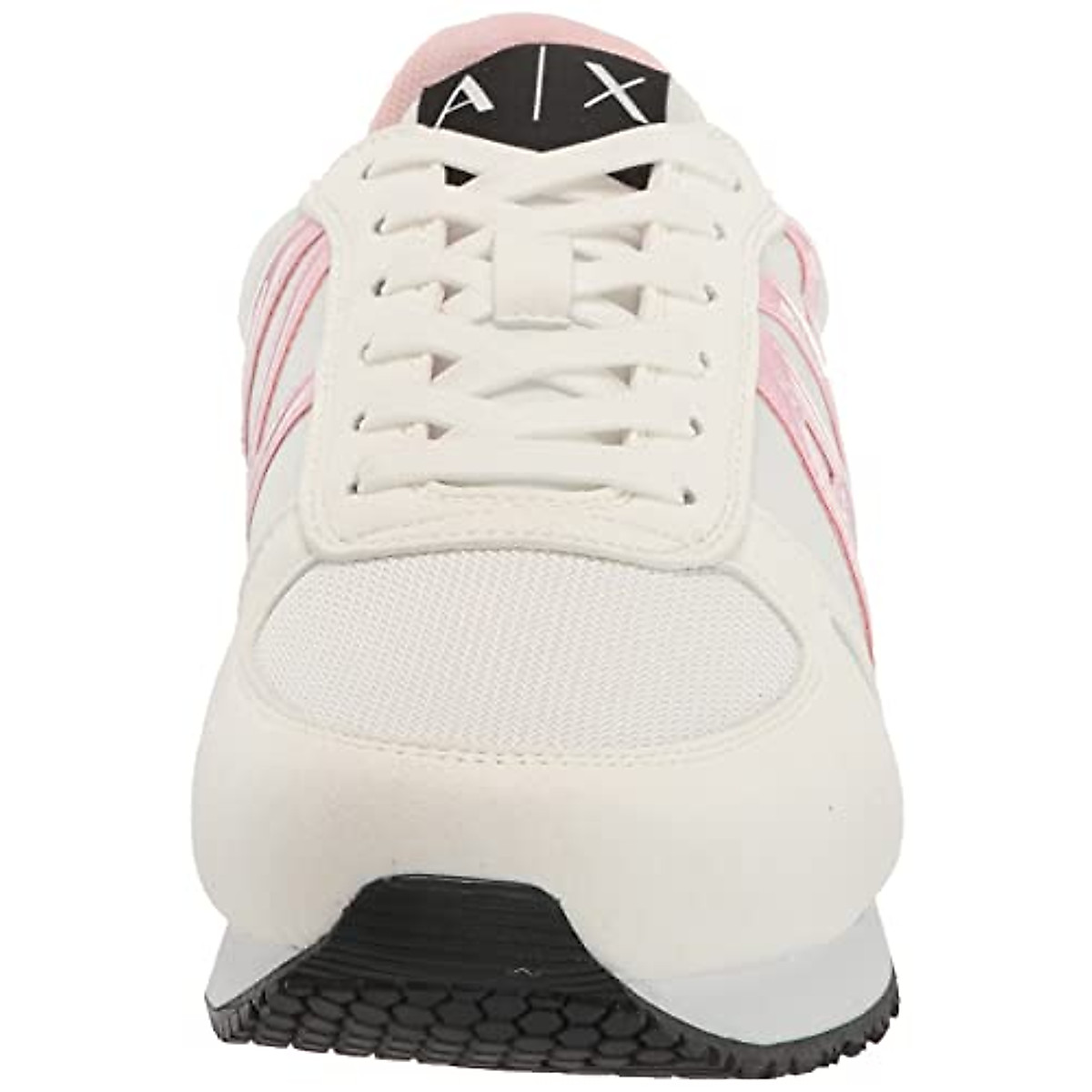 A | X ARMANI EXCHANGE Women's AX Rio Logo Sneakers, Opt. White + Lilac, 11