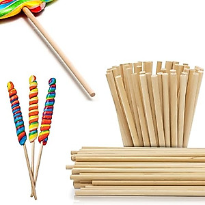 Perfect Stix - WED120-50 Wooden Lollipops and Cake Dowel Rod, 1/4" Diameter x 12" Length (Pack of 50)