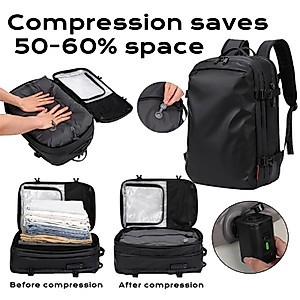 Vacpack Backpack,2025 New 60L Expandable Vacuum Compression Bag with Electric Vacuum Pump, Water Resistant and Anti Theft, Space Saver Bags for Travel Camping(With Air Pump)