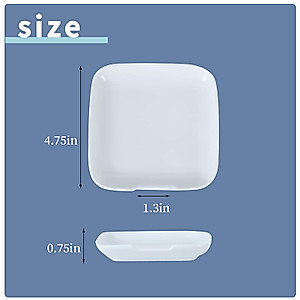 GDCZ Ceramic Spoon Rest for Stove Top - 4.75 Inches Large Spoon Holder for kitchen Counter, White Coffee Spoon Rest, Cooking Utensil Rest, Kitchen Accessories, Dishwasher Safe (White, 1)