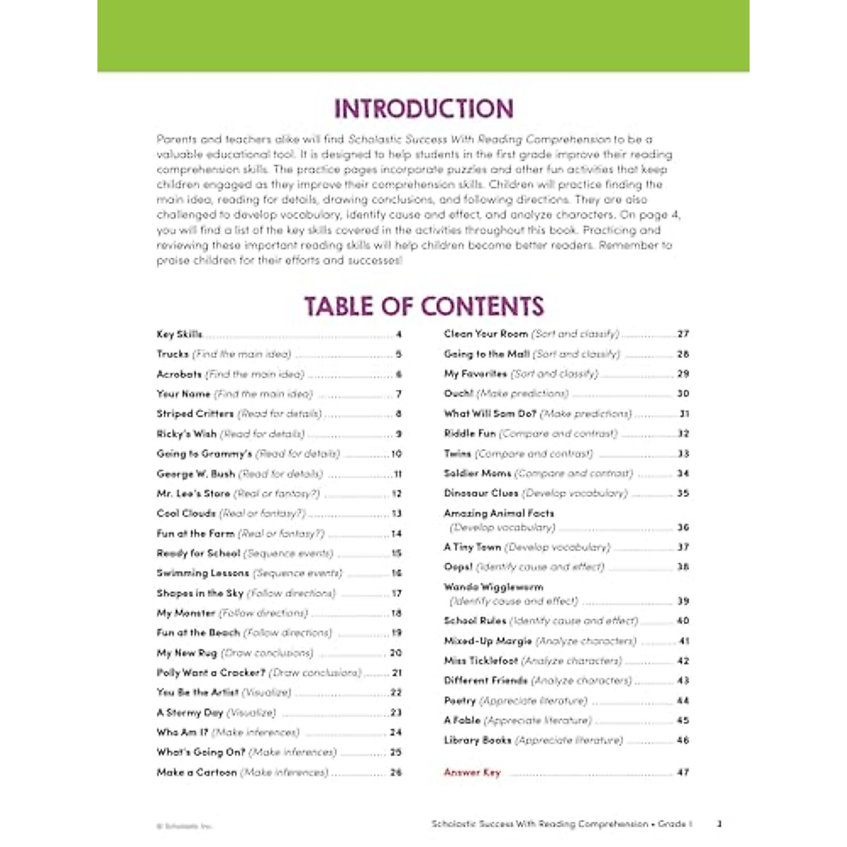 Scholastic Success with Reading Comprehension Grade 1 Workbook (Scholastic, Grade 1)