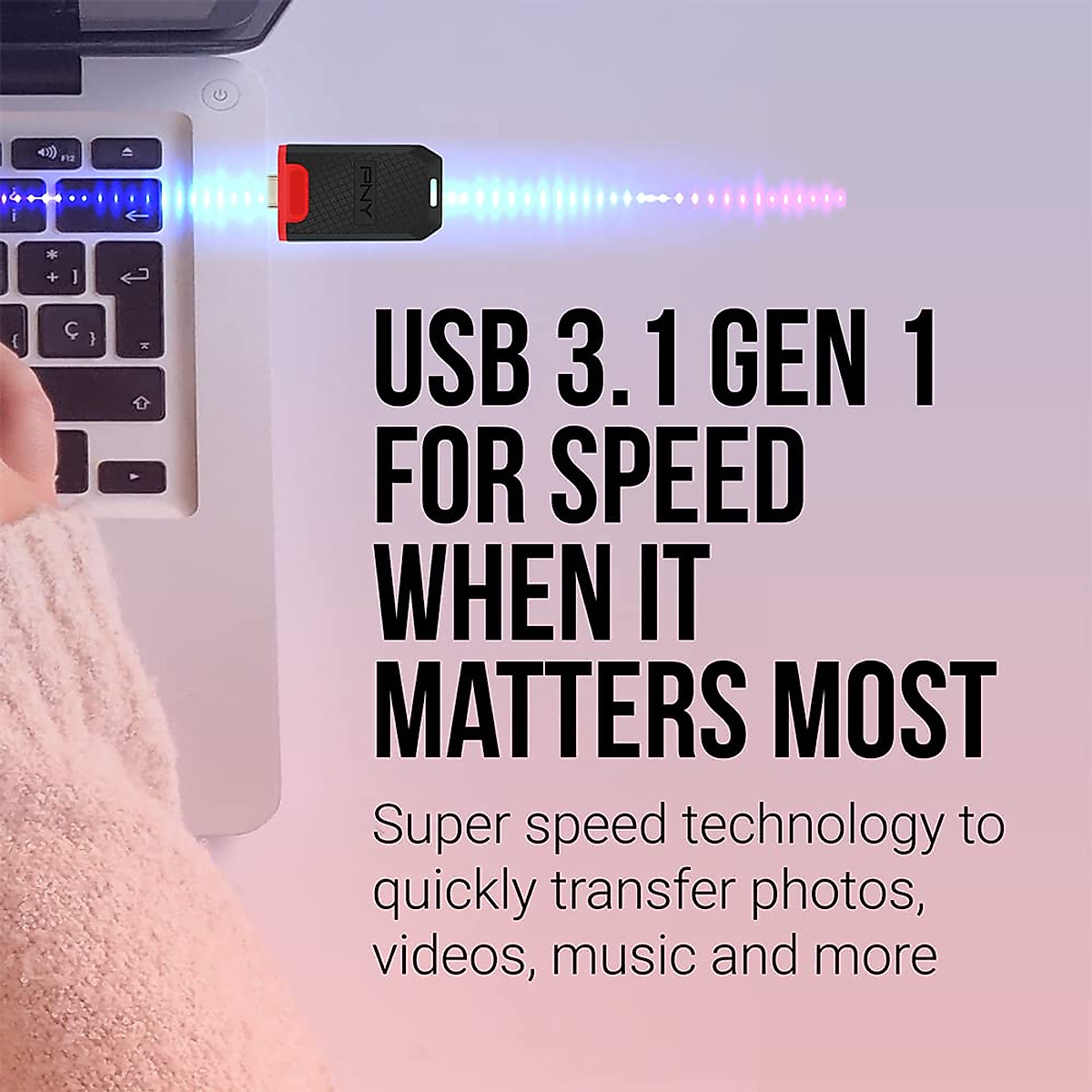 PNY 512GB Elite USB 3.1 Gen 1 Type-C Flash Drive - 130MB/s