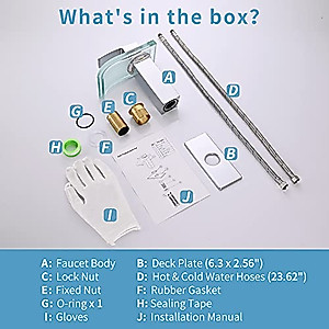 Y-Garhe LED Bathroom Faucet, Chrome Waterfall Bathroom Faucet, Newest Bathroom Faucet, Waterfall Bathroom Sink Faucet, Bathroom Faucets for Sink 1 Hole, 4 Inch Centerset Bathroom Faucet