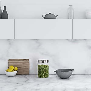 Blue Donuts 33 Oz Glass Jars with Stainless Steel Lids Airtight - Glass Kitchen Canisters, Glass Containers for Food Storage with Lids, Food Storage Containers, 1000 ML Clear Jars