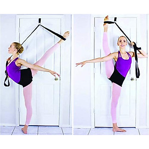 LEPOD Door Stretch Band - Get More Flexible with The Door Flexibility Trainer to Improve Leg Stretching - Perfect Home Equipment for Ballet, Dance and Gymnastic Exercise Taekwondo & MMA (Pink)