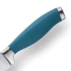 Taylors Eye Witness Syracuse Kitchen Knife 3pce Set - Paring 8cm/3.5”, Chefs 15cm/6” & Cooks All Purpose 13cm/5” Cutting Edge. Ultra Fine, Razor Sharp Blade. Soft Textured Grip Air Force Blue Handle