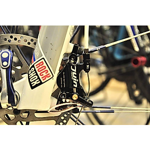 Juin Tech M1 Cable Actuated Hydraulic Bicycle Bike Disc Brake Caliper Set Extra Powerful Hybrid Brake for Road/Mountain/Cyclocross/Gravel/E-Bike/Folding Bike etc. use (Black)