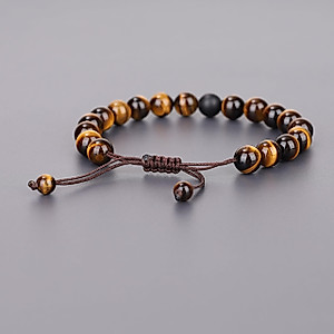 COAI You Complete Me Onyx Tiger Eye Stone Bracelets for Couples