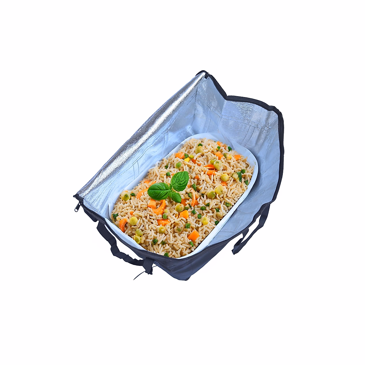 Electric Heated Insulated Food Delivery Bag, Pizza Delivery Bags for Hot and cold Food Large Reusable (23x14, Delivery Bag + Heating Pad)