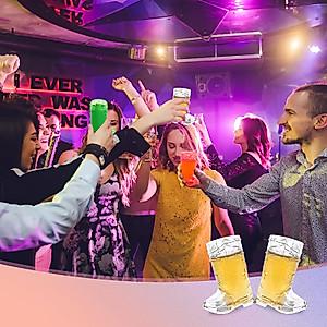 SAIAOKJ Cowboy Boot Shot Glasses, 12 Pcs 1 Oz Mini Plastic Boot Shot Glass, Reusable Plastic Boot Cups for Cowboy Cowgirl Western Theme Party Supplies Bachelorette Birthday Party Favors (Rose Red)