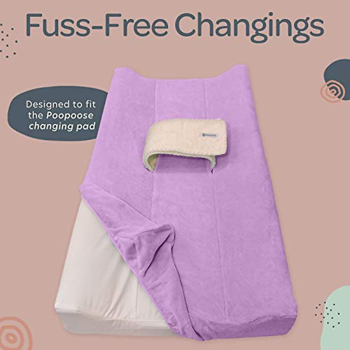 PooPoose Changing Pad Cover (Lavender Sunset)