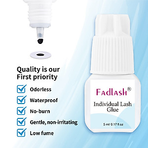 Individual Lash Glue Self Application Cluster Lash Glue 3-5S Dry Time Eyelash Extension Glue DIY at Home 7-15 Days Long Lasting Eyelash Glue Black 5ml (DIY/Cluster Lashes Use Only)