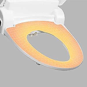 SmartBidet SB-1000 Electric Bidet Seat for Elongated Toilets with Remote Control- Electronic Heated Toilet Seat with Warm Air Dryer and Temperature Controlled Wash Functions (White)