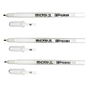 Sakura 57454 Gelly Roll Classic Ass't (05/08/10) 3pk Pen, White