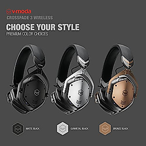 V-MODA Crossfade 3 Wireless, Matte Black