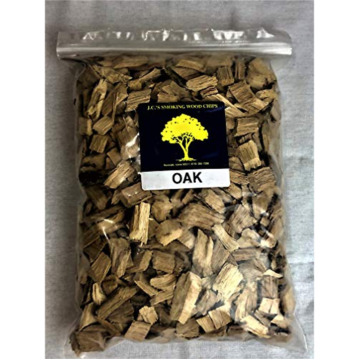 J.C.'s Smoking Wood Chips - 210 Cu Inch Gal Bag - Oak