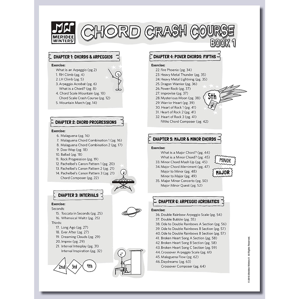 Meridee Winters Chord Crash Course: A Teach Yourself Piano Book for Older Beginners and Adults