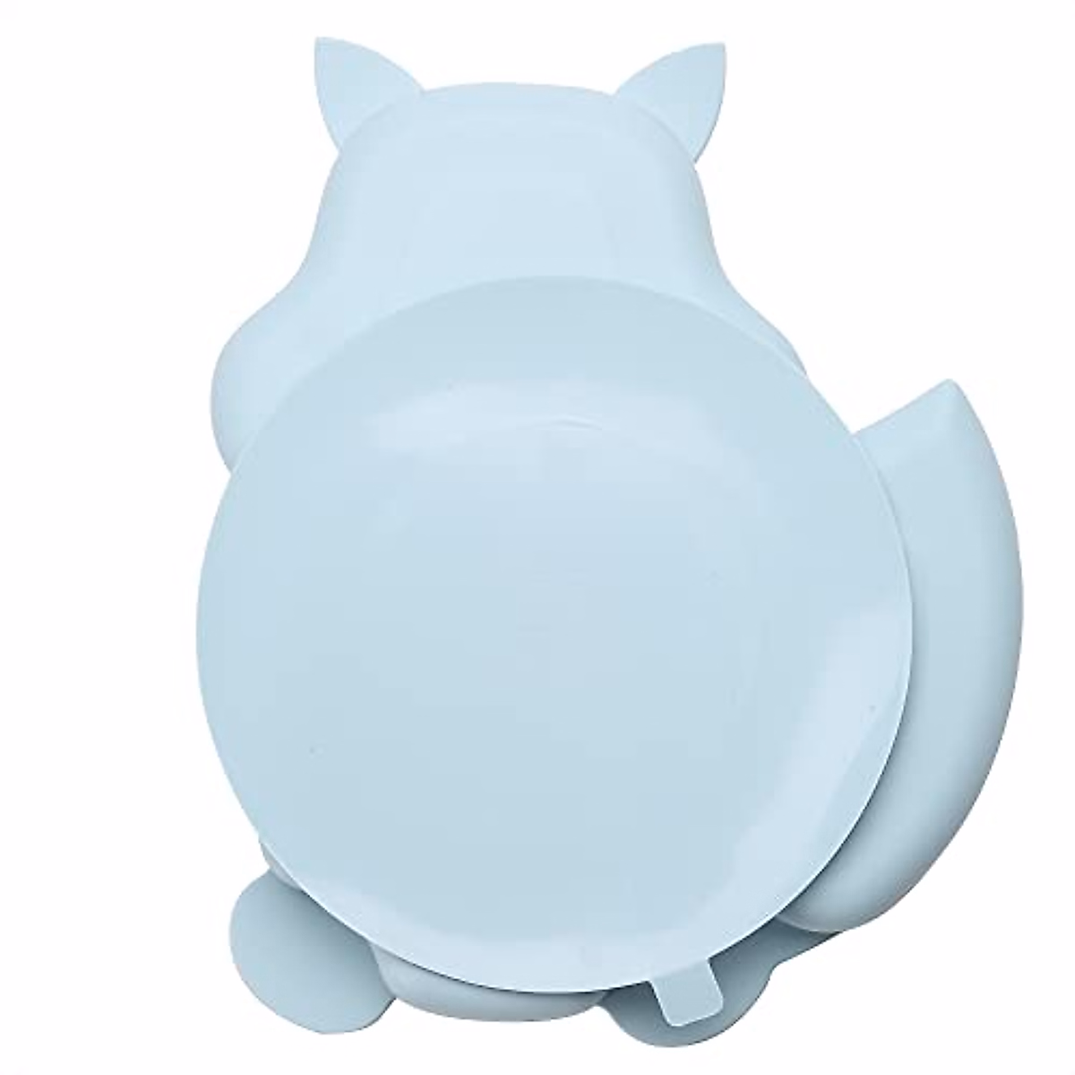 Silione Baby Feeding Set Including Baby Suction Plate/Todder Plates For Self Feeding Training With Divided Design/Soft spoon/Fork/Adjustable Bib Toddler Dish Kit(Grey C)