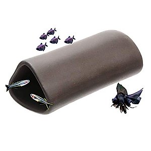 Saim Fish Shrimp Spawning Cave Ceramic Hideout Breeding Shelter Aquarium Fish Tank Betta Decor Ornament, Small