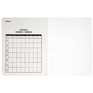 Mead Composition Notebook, Wide Ruled Paper, 9-3/4" x 7-1/2", 100 Sheets per Comp Book, Black/White (09920)