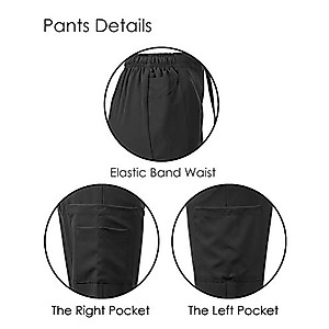 Dagacci Medical Uniform Women's Fitted 4-Way Stretch Y Neck Natural Stretch Scrub Set, Black, M