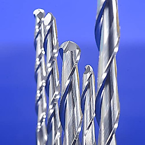 HOZLY for Wood Working Set Diameter 1mm 1.5mm 2.0mm 2.5mm 3.175mm Carbide Ball Nose End Mill CNC Engraving Router Bits Milling Cutter