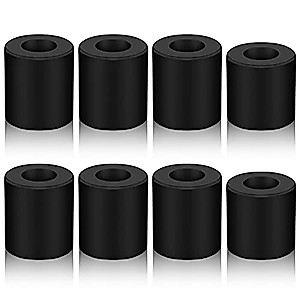 8 Pieces 3D Printer Heatbed Parts Silicone Leveling Solid Bed Mount 3D Printer Heatbed Part Stable Hotbed Heat-Resistant Buffer Compatible with CR-10 Ender 3 Bottom Connect (Black,0.63 Inch, 0.7 Inch)