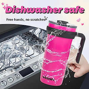 winiwo 20 oz Tumbler with Handle, Easy to Hold, Travel Coffee Mug with Screw Lid, Spill-proof, Insulated Cups, Built-in Up Down Flip, Fit Most Car Cup Holders, Commute, School, Home, Office