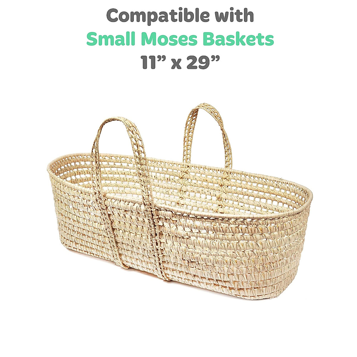 Moses Basket Fitted Sheets for 11 x 29 Inch Oval Bassinet Mattress – Snuggly Soft 100% Jersey Cotton – Owls and Elephants – 2 Pack