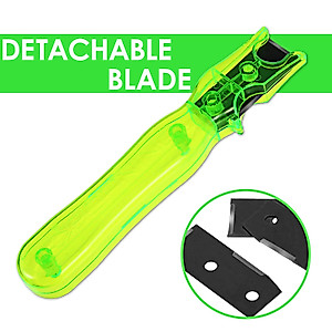 Archerest Fletch Remover, Arrow Stripper Vane, Stripping Removal Tool for Hunting Carbon Fiberglass Aluminum Feather Arrows (Green)