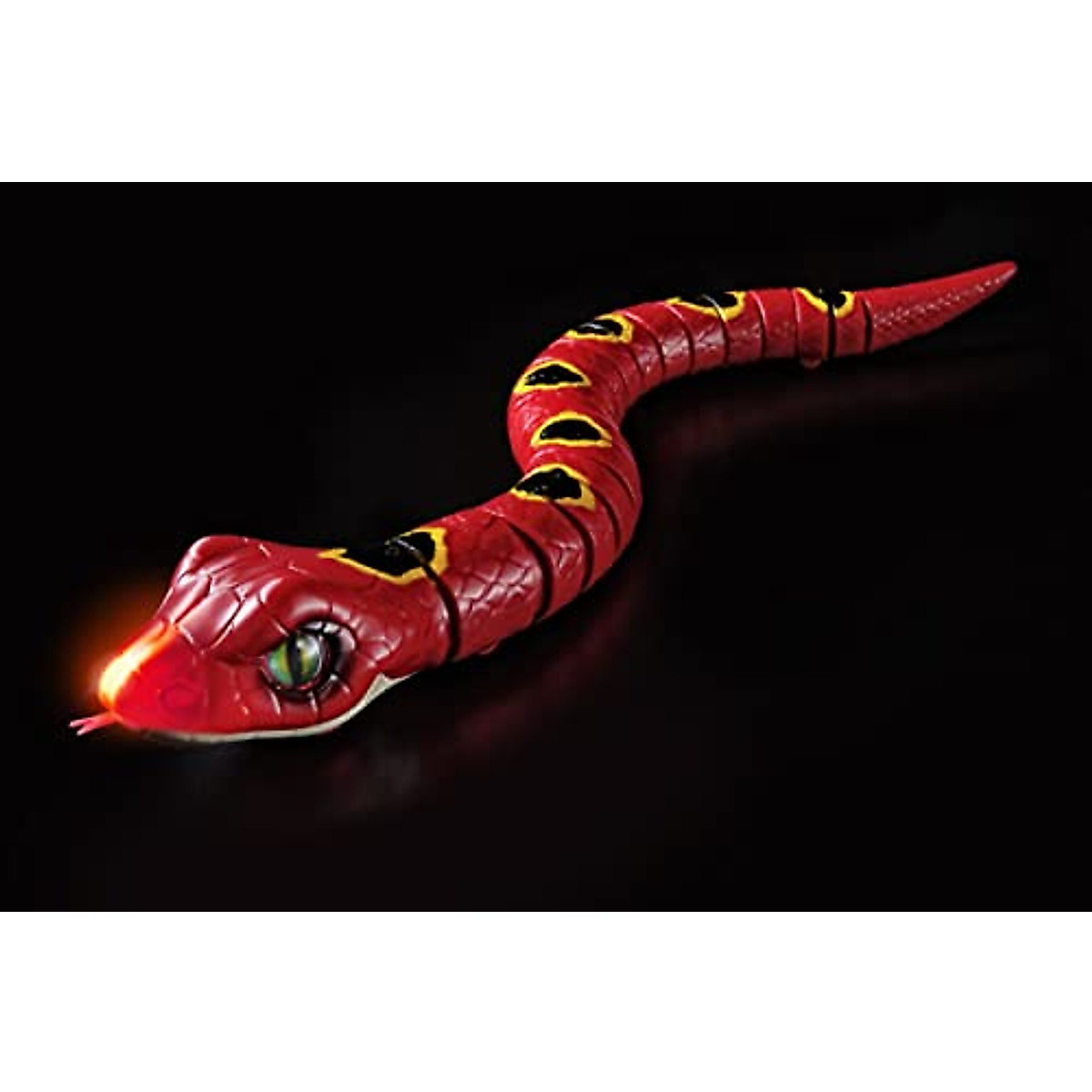 Robo Alive Slithering Snake Series 3 Red by ZURU Battery-Powered Robotic Light Up Reptile Toy That Moves (Red), Multi-Color, 7150A