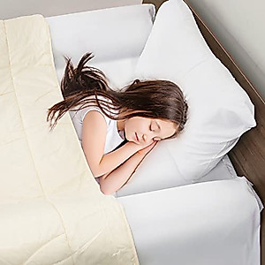 NiHome Travel Bed Rails for Toddlers Kids (2-Pack) - Inflatable Bed Rails, Blow Up Bed Bumpers with Pump for King Queen Full - Portable Bed Guard Rail for Travel or Home - Machine Washable Non Slip