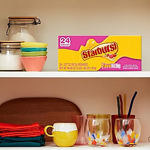STARBURST FaveREDS Chewy Candy Bulk Pack, Full Size, 2.07 oz (Pack of 24)