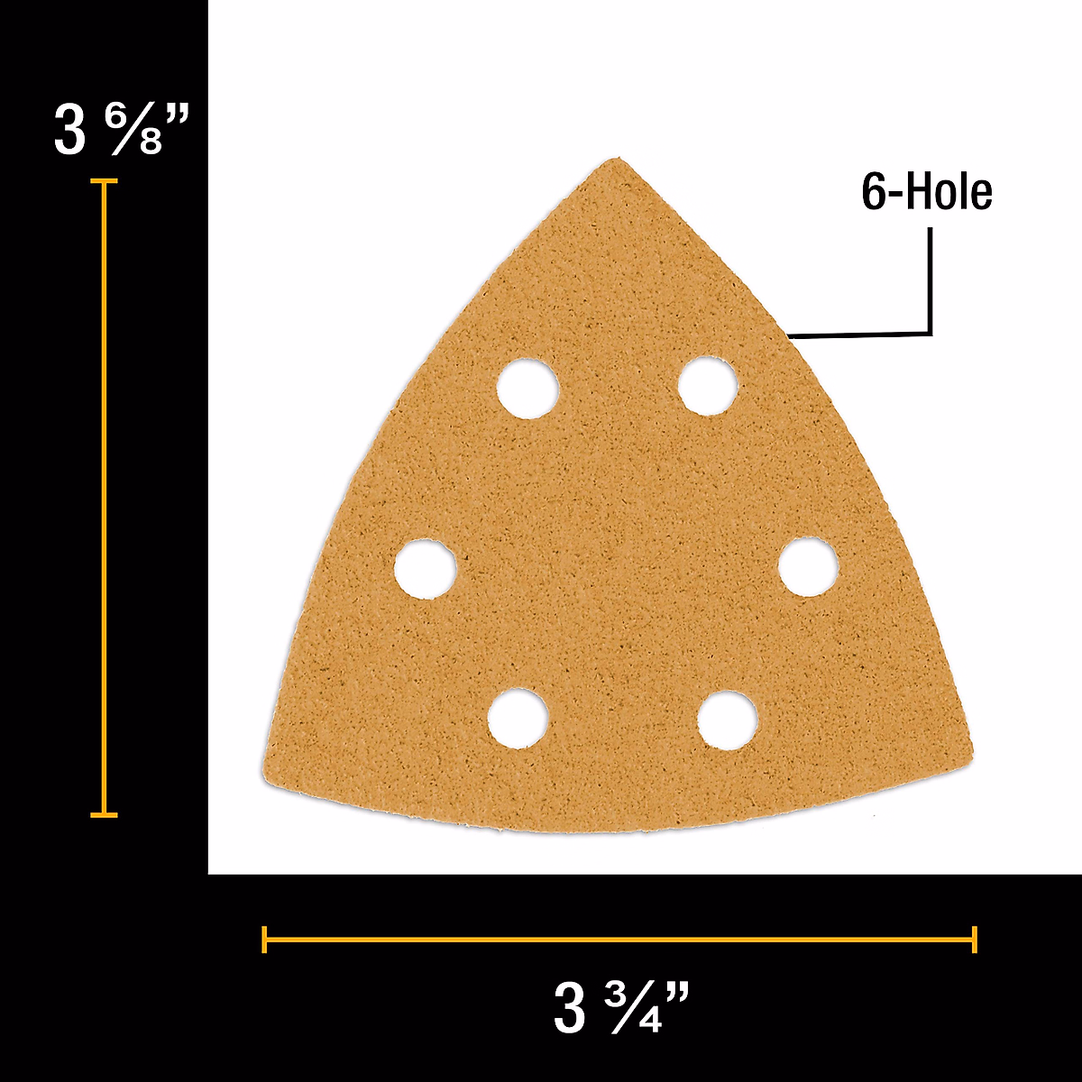 Dura-Gold Premium Triangle Mouse Sanding Sheets Variety Pack - 60, 80, 120, 180, 240, 320 Grit (4 Each, 24 Total), 6 Hole Pattern Hook & Loop Triangular Shaped Sander Discs, Aluminum Oxide Sandpaper