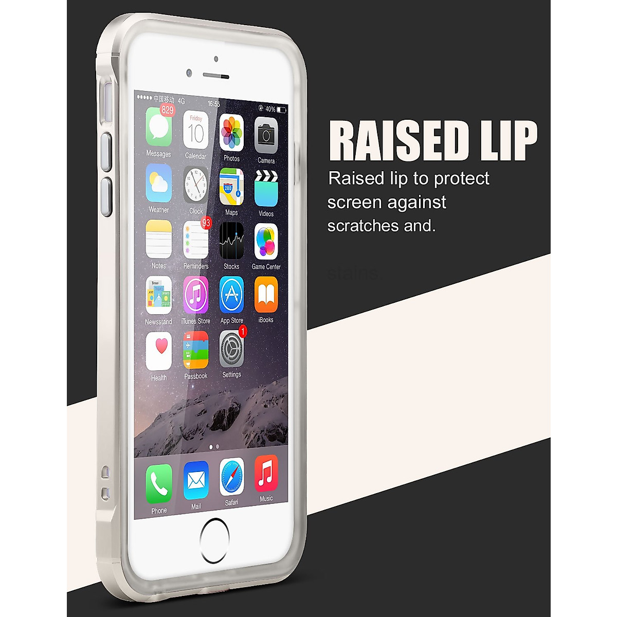 iPhone 6 Case, iPhone 6s Case, Ansiwee Reinforced PC Frame Crystal Durable Shock-Absorption Flexible Soft Rubber TPU Bumper Hybrid Protective Case for Apple iPhone 6/6s 4.7inch (Pearl White)