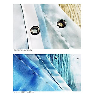 TYU Custom Bathroom Rugs Set， Print Your Pattern Custom Shower Curtain Perfume Bottle Cartoon Bath Curtain Polyester Fabric Waterproof with Hooks