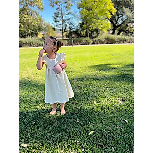 BraveJusticeKidsCo. | SiliSnacker™ Snack Cup | Silicone Snack Container | Toddler and Baby Snack Catcher (Dusty Pink)