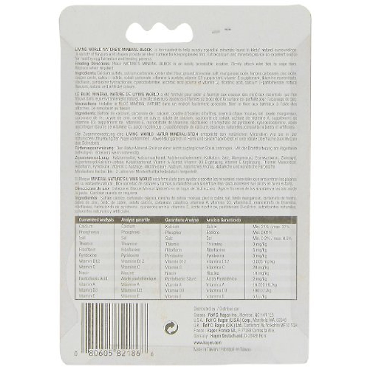 Living World Mineral Block, Orange (for Parakeets), 1 Ounce