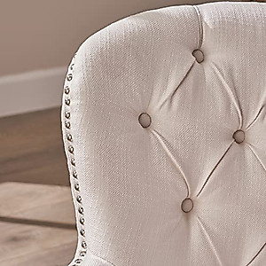 Christopher Knight Home Tafton Fabric Club Chair, Ivory 35.25D x 33W x 33.75H in
