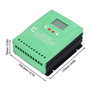 2800W Wind Solar Hybrid Charge Controller, Auto 24V/48V Battery MPPT Hybrid Wind Solar Controller with LCD Display and Free Dump Load Accurate, 1600W Wind and 1200W Solar Panel(GPI48220)