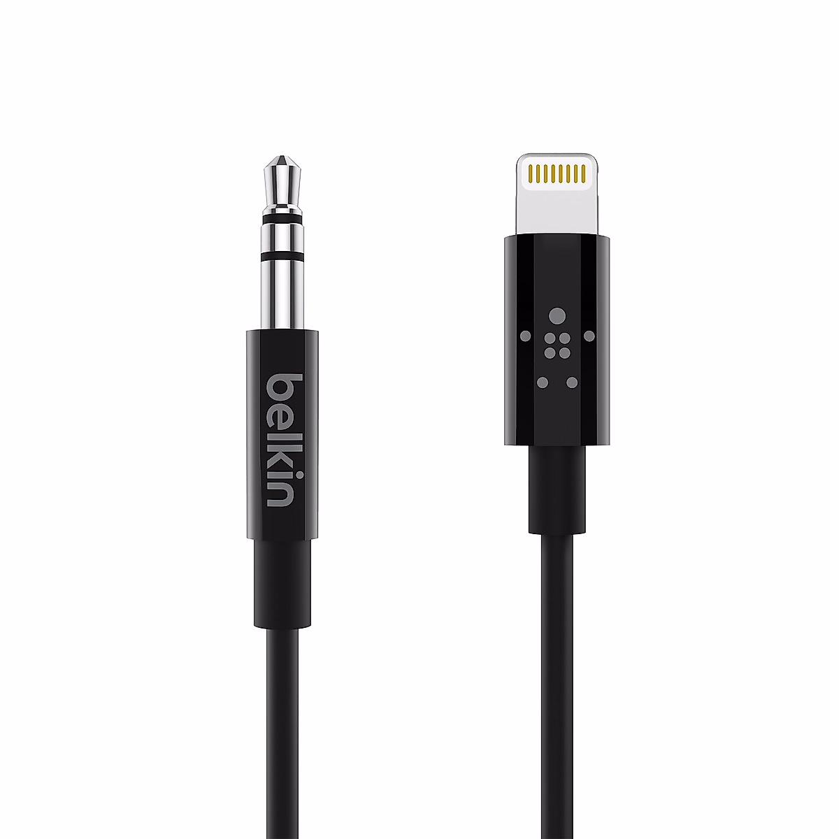 Belkin AV10172bt03-BLK 3.5mm Audio Cable With Lightning Connector, Black, Smartphone
