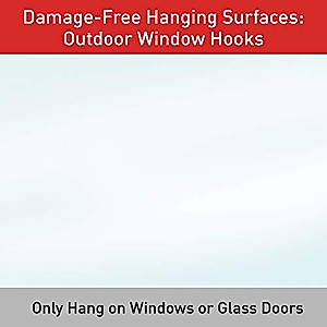 Command 17091CLR-AW-E Window, Medium, 2-Hooks (17091CLR-AWES), 2 Hooks, Clear-Outdoor, 2 Hooks