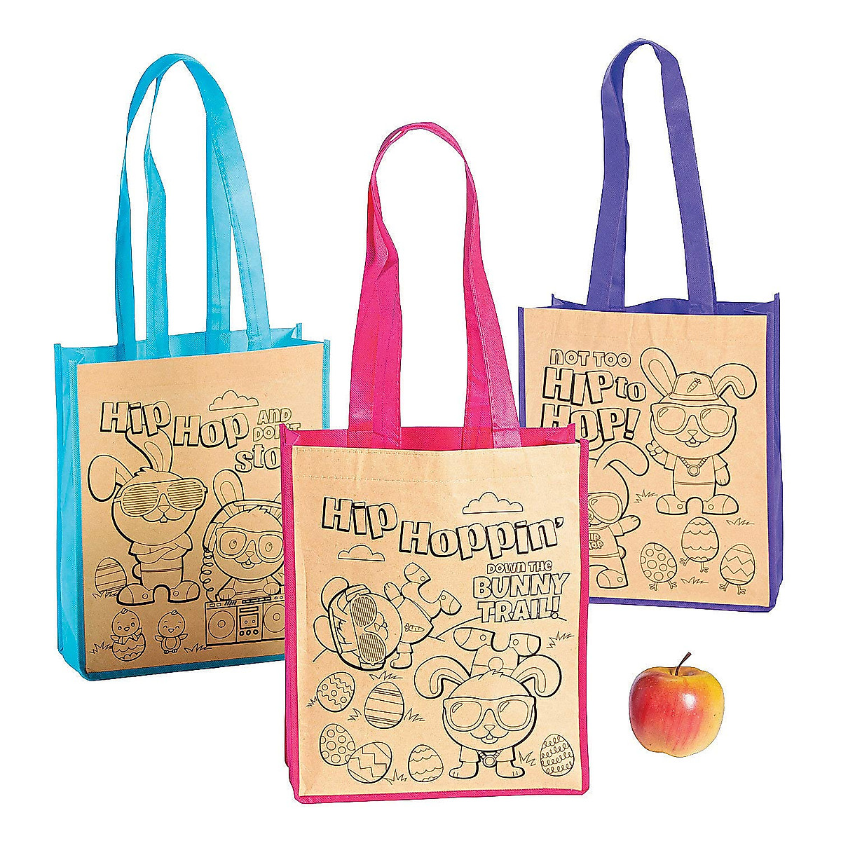 Color Your Own Easter Craft Tote Bags - Crafts for Kids and Fun Home Activities