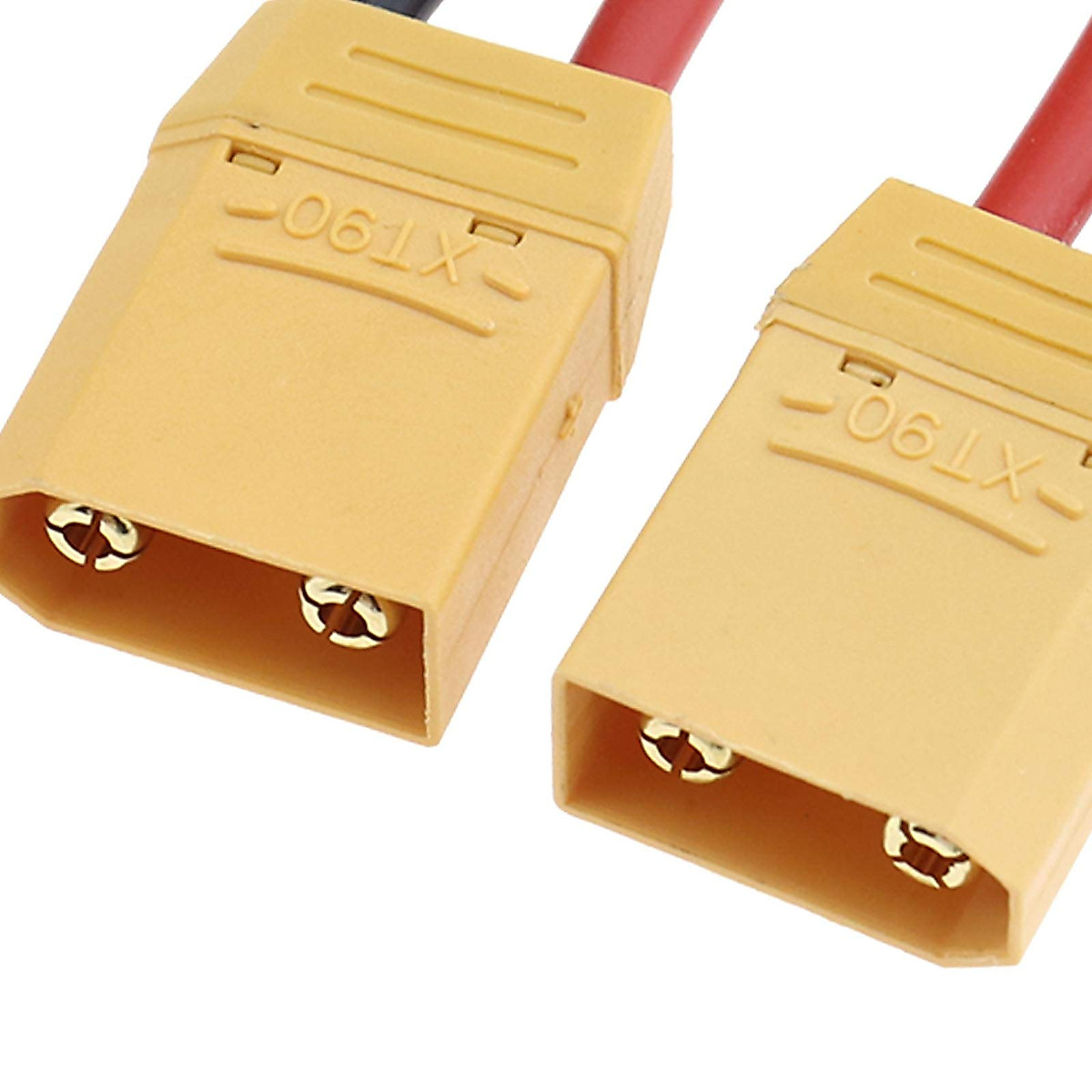 Create idea 2Pcs XT90 Male to Female Connector Adaptor Plug 12AWG with 8cm Cable for RC UAV Car Charger LiPo Battery Connector