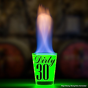 Make Em Laugh Dirty 30 Shot Glass (Thirty) - Funny 30th Birthday - Celebrate Turning Thirty Gift - Birthday Shot Glasses for Women or Men - 30th Birthday Shot Glass