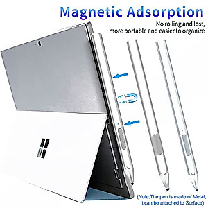 Stylus Pen for Microsoft Surface Pro9/8/7/6/5/4/3/X Surface Laptop/Book/Studio Surface 3/Go/Go2/Go3, 4096 Pressure Sensitivity, Pen for Surface with Magnetic Adsorption, Palm Rejection (Sliver)