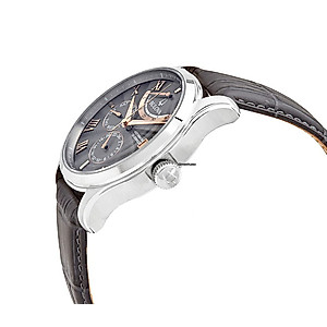 Bulova Men's Classic Wilton 26-Jewel Automatic Leather Strap Watch, 40 Hour Power Reserve, Domed Sapphire Crystal, Exhibition Case Back, Luminous Hands, 43mm