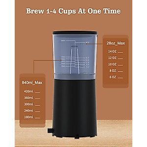 4 IN 1 Single Serve Coffee Maker with Milk Frother and Coffee Grinder, Coffee Maker for K Cup and Ground Coffee, with 30 oz Removable Water Reservoir, 6 to 14 oz. Brew Sizes, Coffee Machine for Home